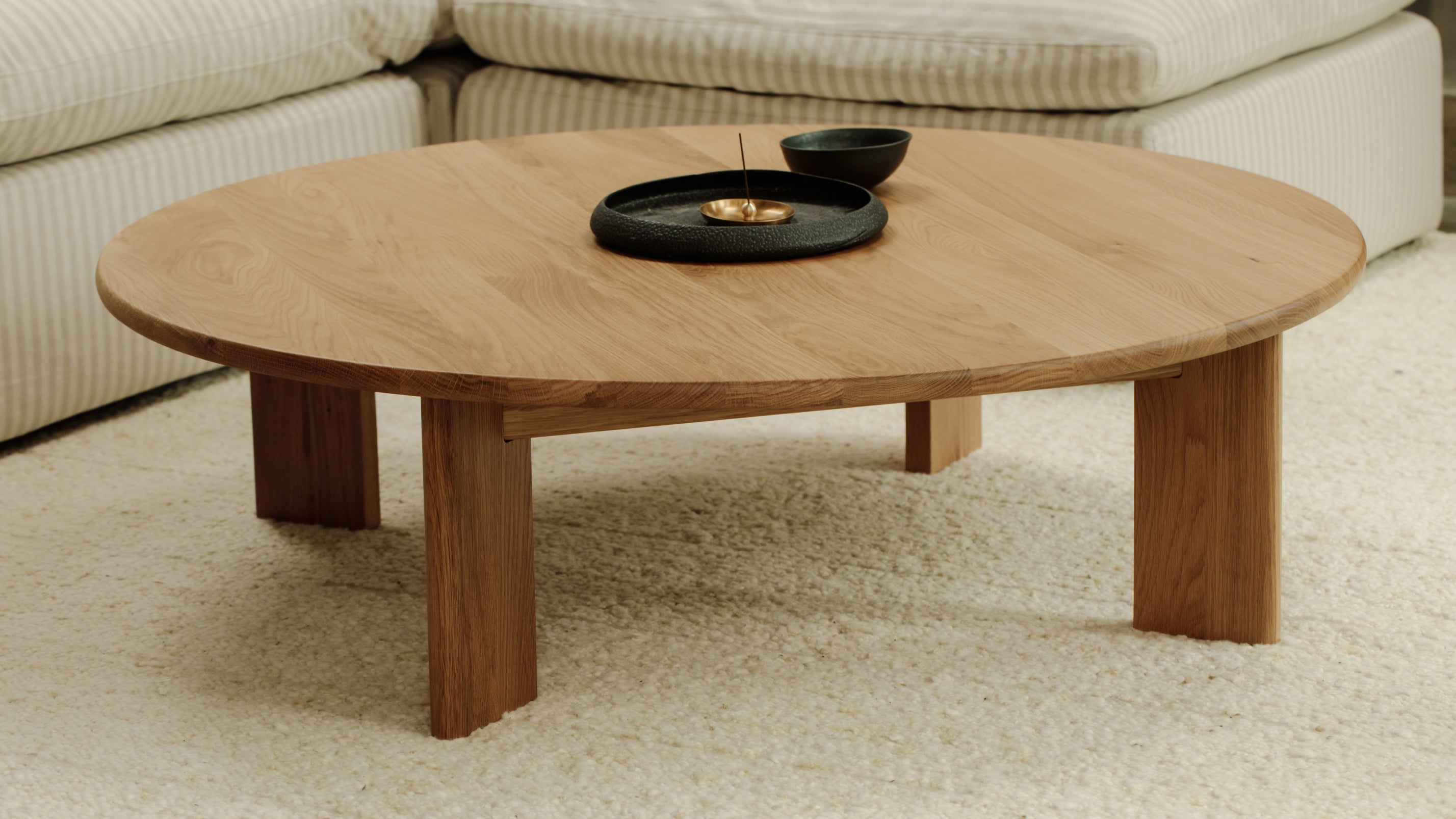 Frame Round Coffee Table, Large, Oak