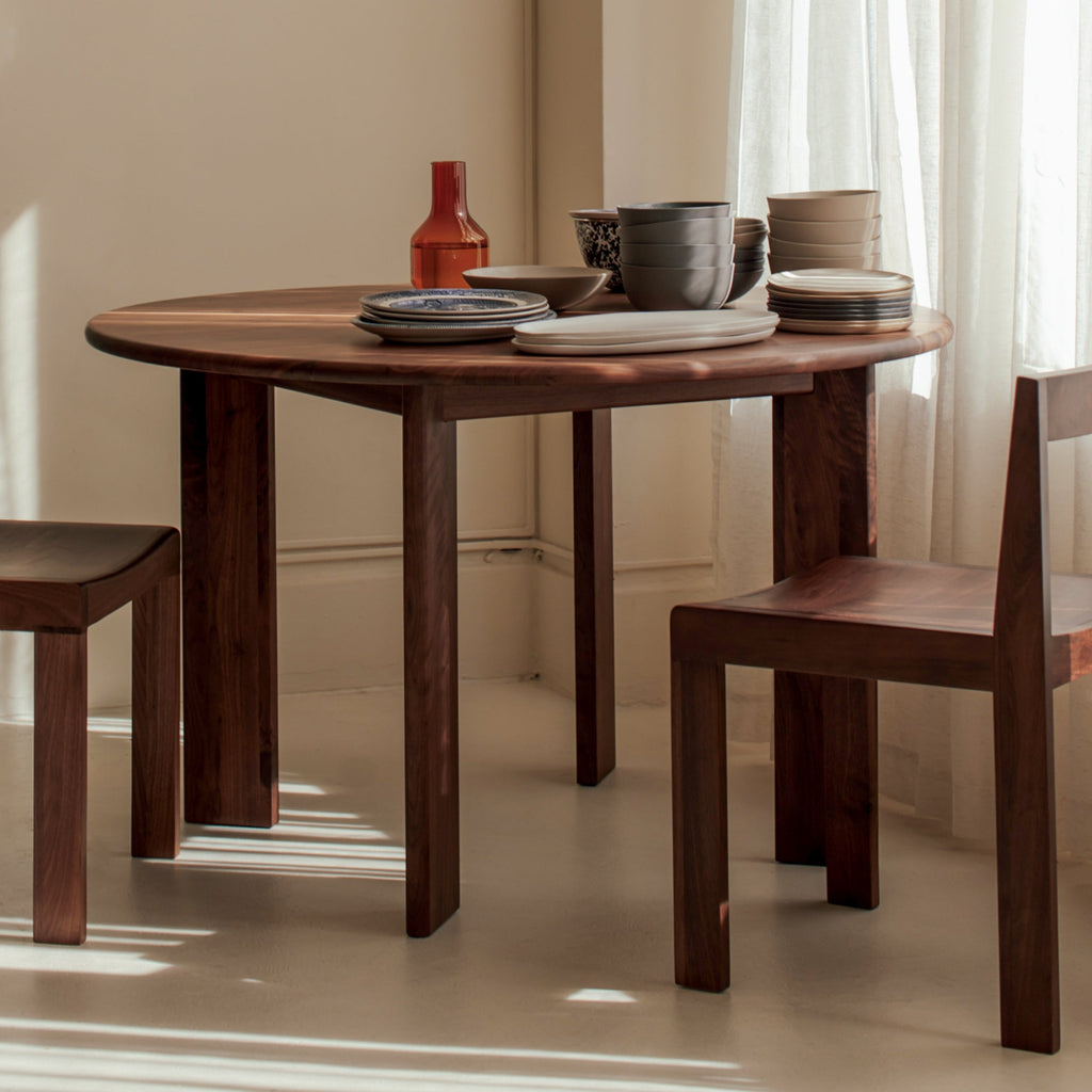 Frame Round Dining Table, Seats 4-5 People, American Walnut - Sundays ...