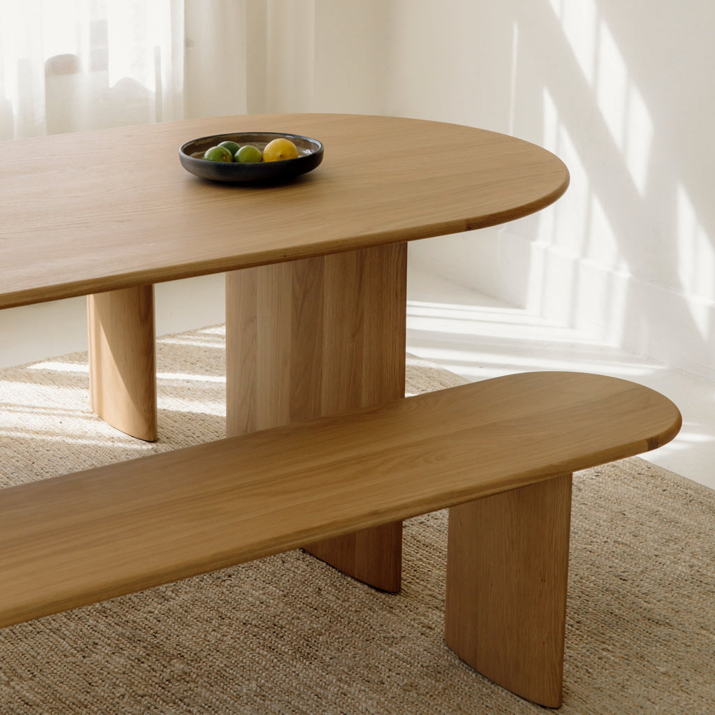 Union Dining Table, Seats 6-8 People, White Oak - Sundays Company Canada