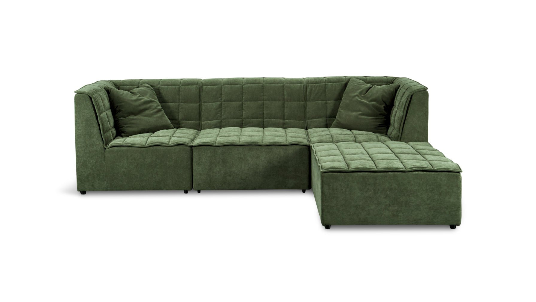 Quilt 4-Piece Modular Sectional, Moss