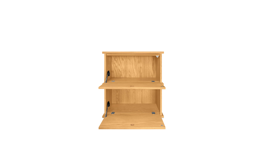 Keep Stacking Storage System 2-Piece, Closed, White Oak