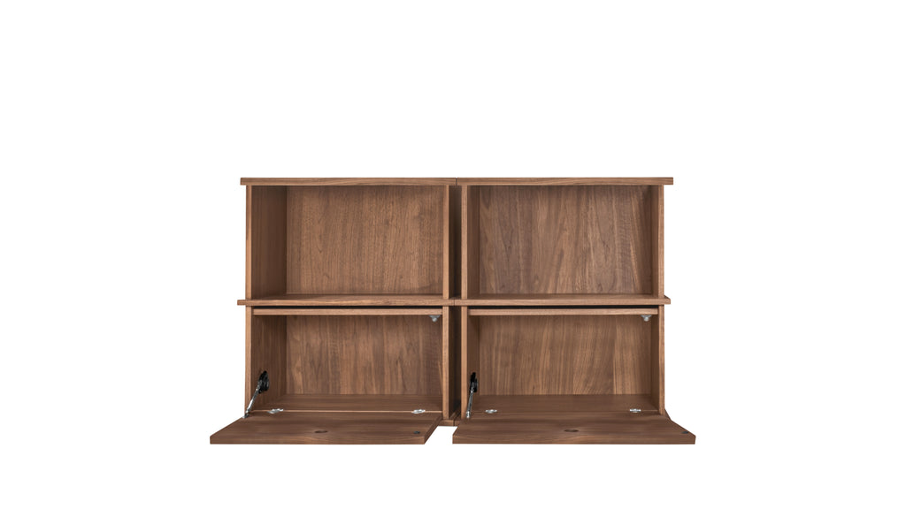 Keep Stacking Storage System 4-Piece, Open and Closed, Walnut - Sundays ...